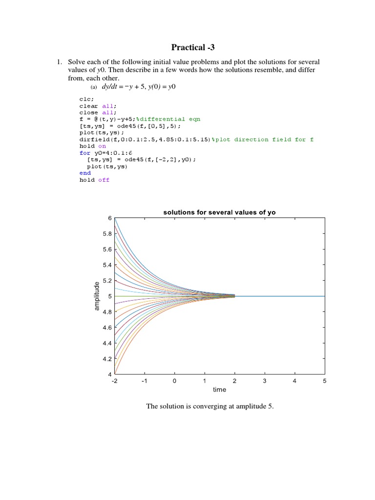 Practical-3 solutions | PDF | Differential Equations | Mathematical ...