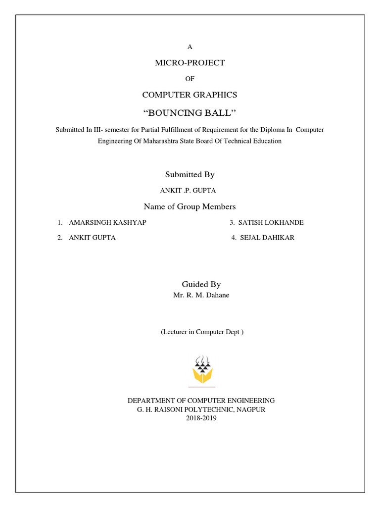 Bouncing Ball Project Computer Graphics | PDF | Computer Graphics ...