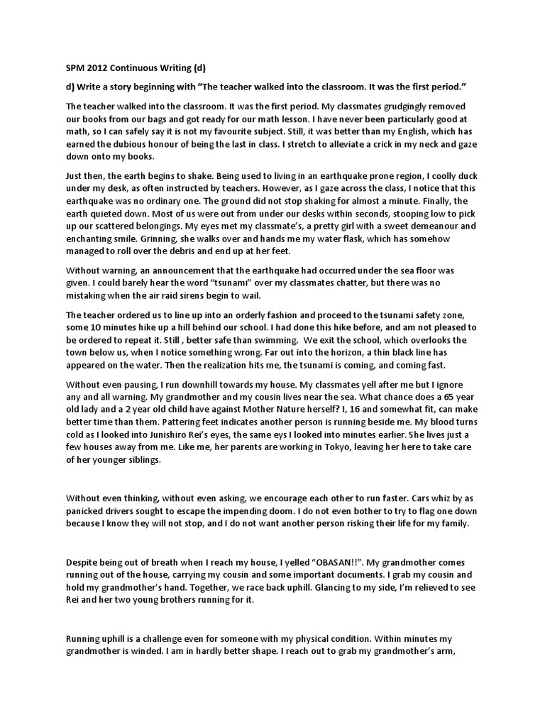 Tsunami Survival: A Classroom Story | PDF | Nature