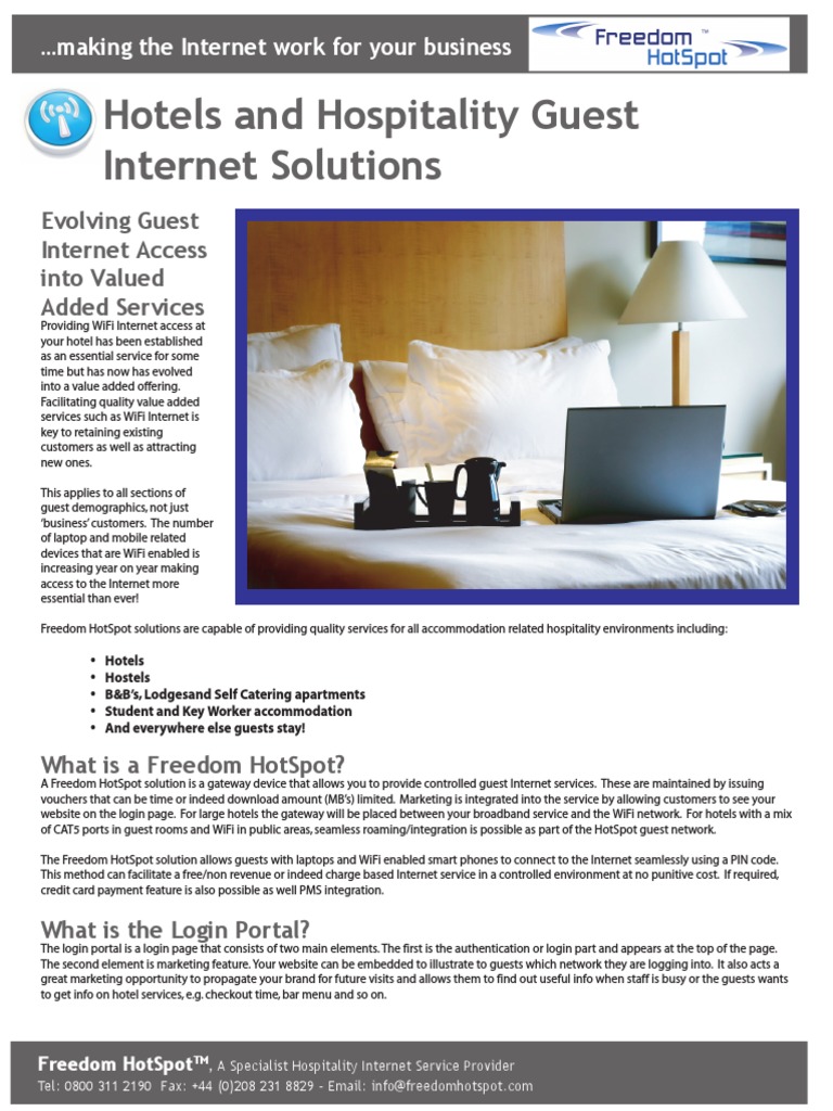 Hotel WiFi Brief | PDF | Wi Fi | Internet Access