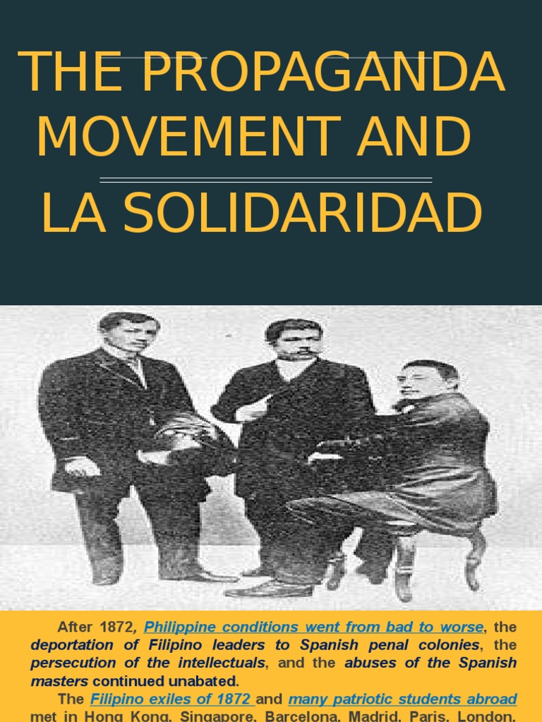 The Propaganda Movement and La Solidaridad: A Peaceful Crusade for ...