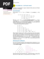 Ch. 8 The Binomial Expansion Cheat Sheet - Edexcel Maths A-Level - Year ...