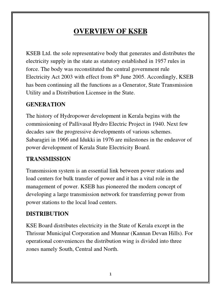 Overview of Kseb: Generation | PDF | Transformer | Relay