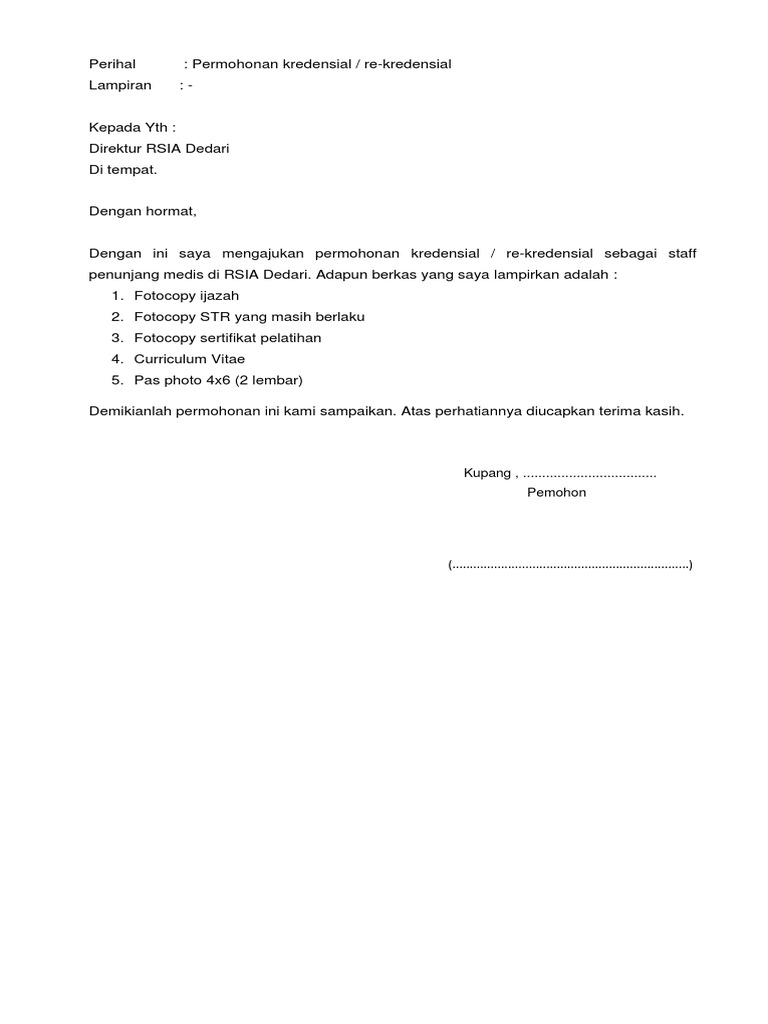 Surat Permohonan | PDF