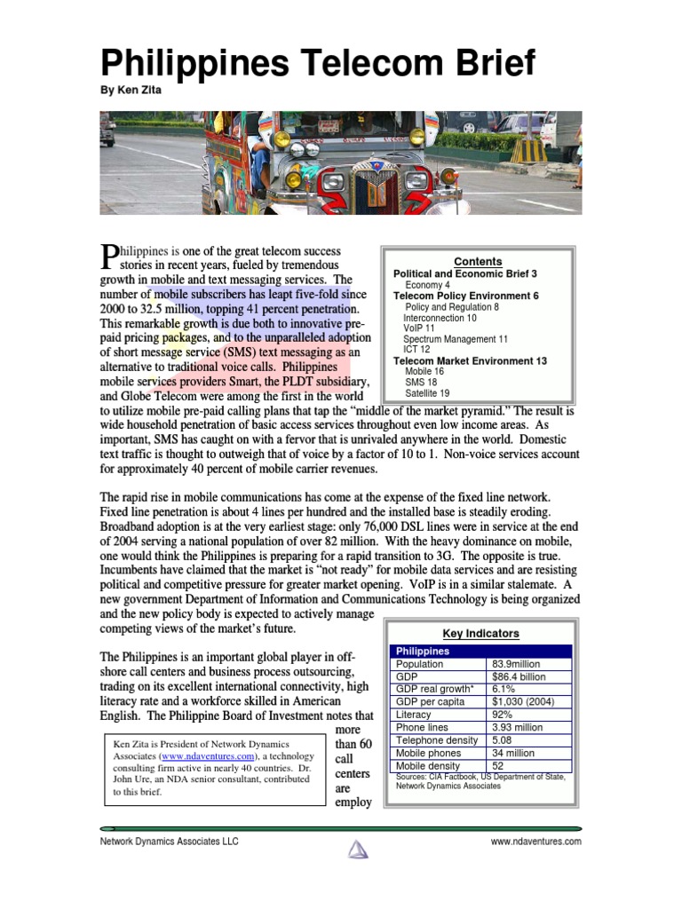 Philippines Telecom Brief: by Ken Zita | PDF | Corazon Aquino | Voice ...