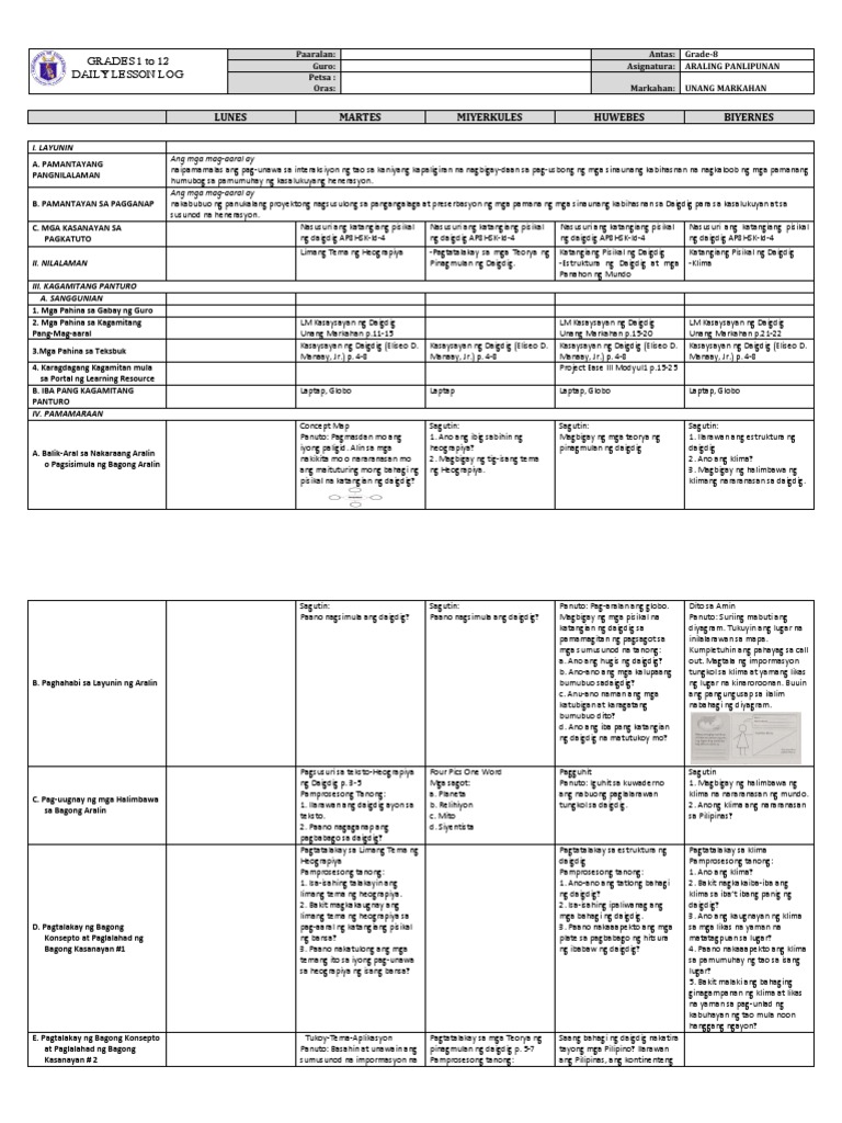 Ap8 Q1 - W1 | PDF