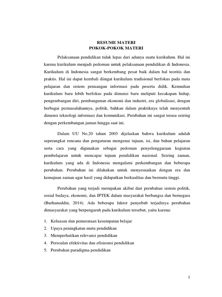 Resume Materi | PDF