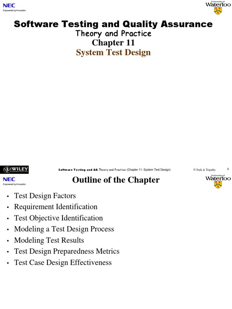 System Test Design | PDF | Software Testing | Quality Assurance