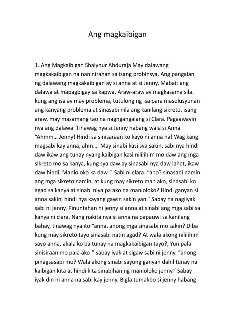 Ang Magkaibigan | PDF