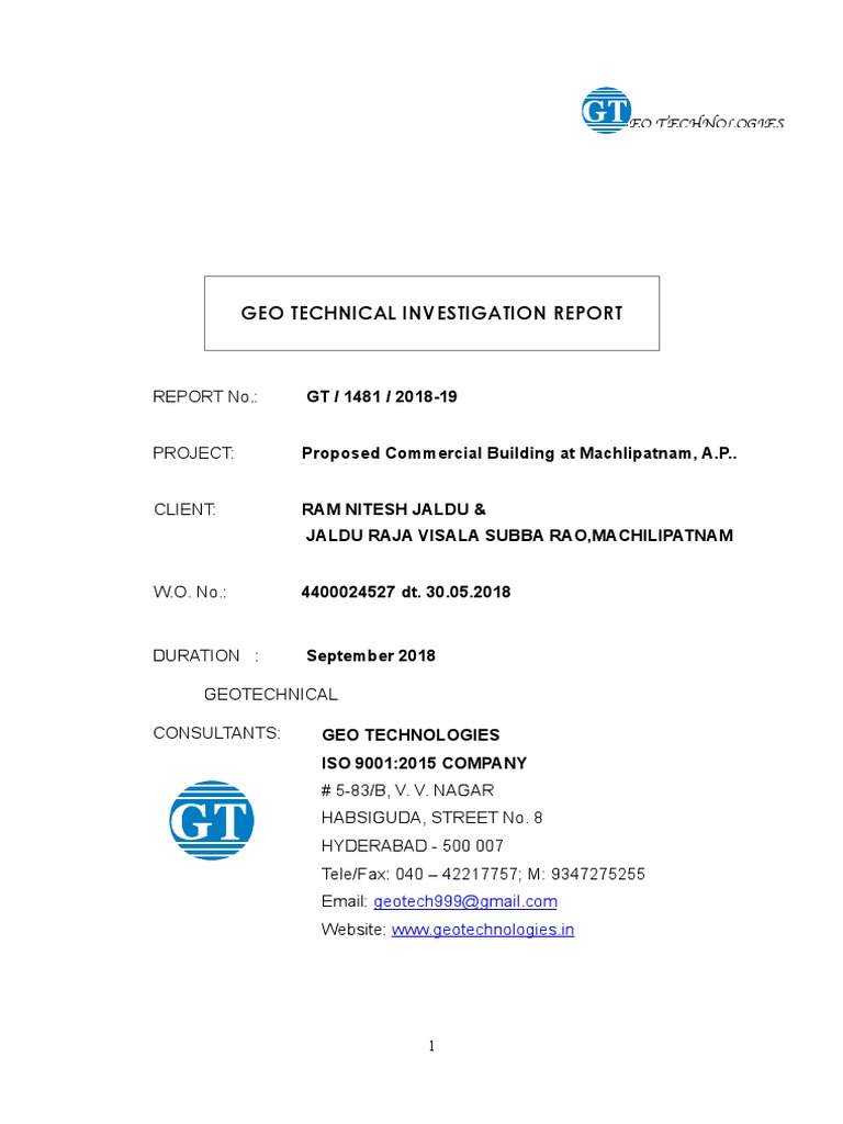 Soil Test Report | PDF | Earth Sciences | Materials