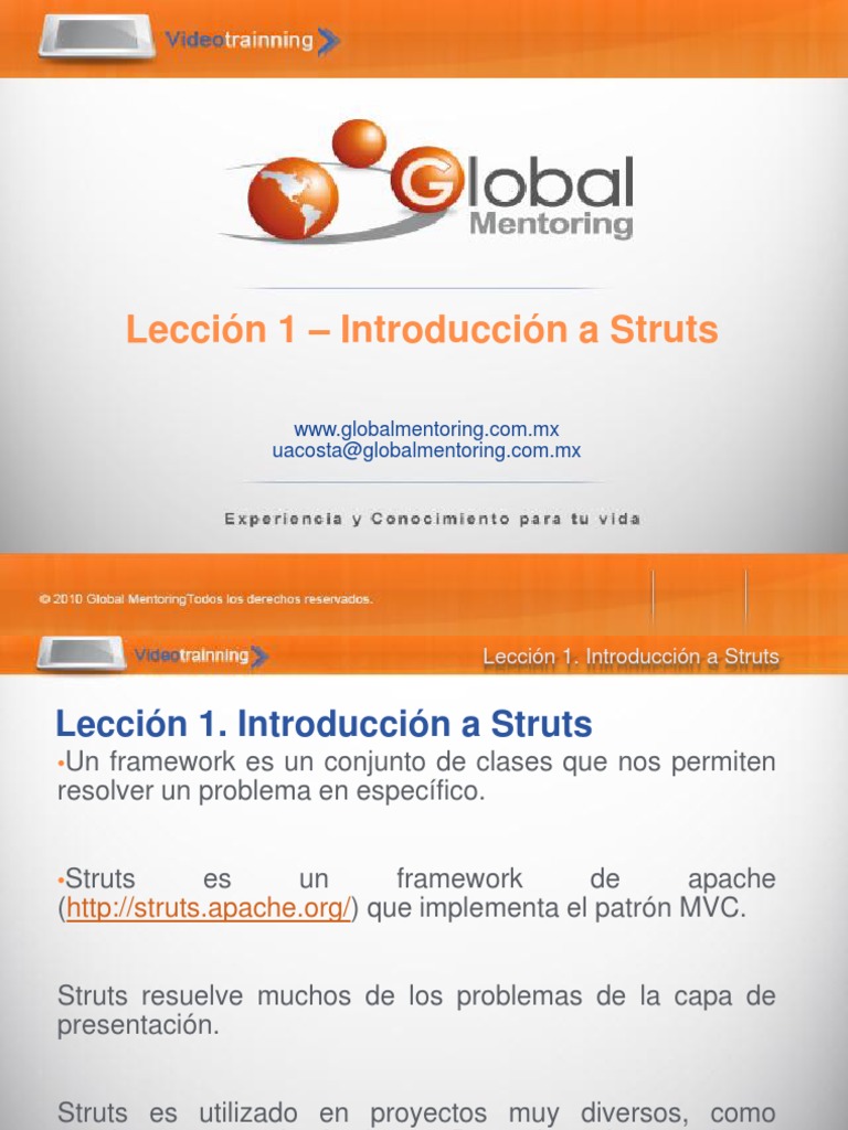 Struts Definición | PDF | Páginas del servidor Java | Marco de software
