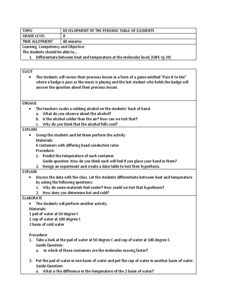 Understanding Heat and Temperature: An Inquiry-Based Lesson Using Hands ...