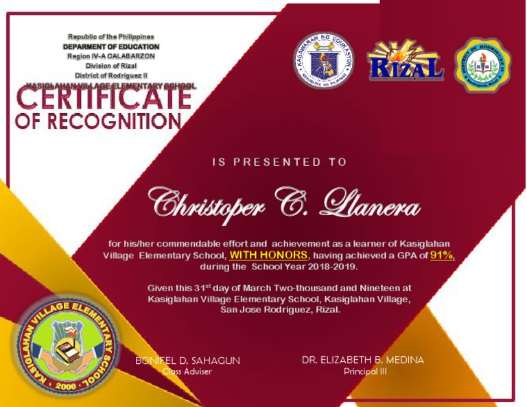 Editable Certificate Design 4 | PDF