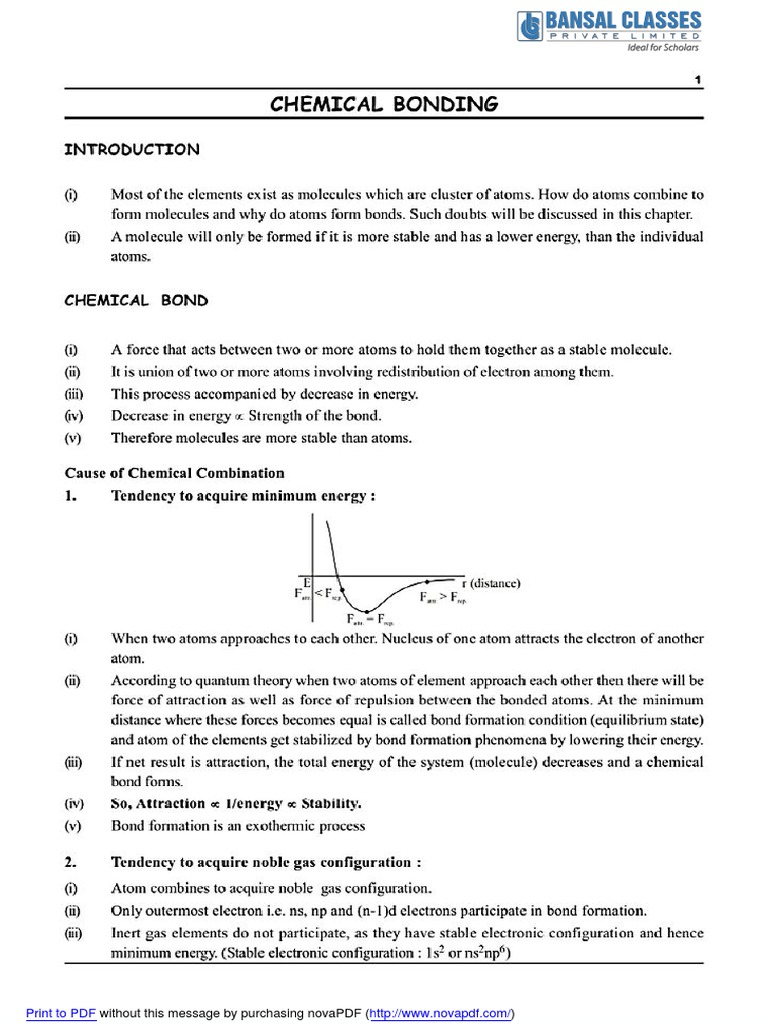 Chapter03 - Chemical Bonding PDF | PDF