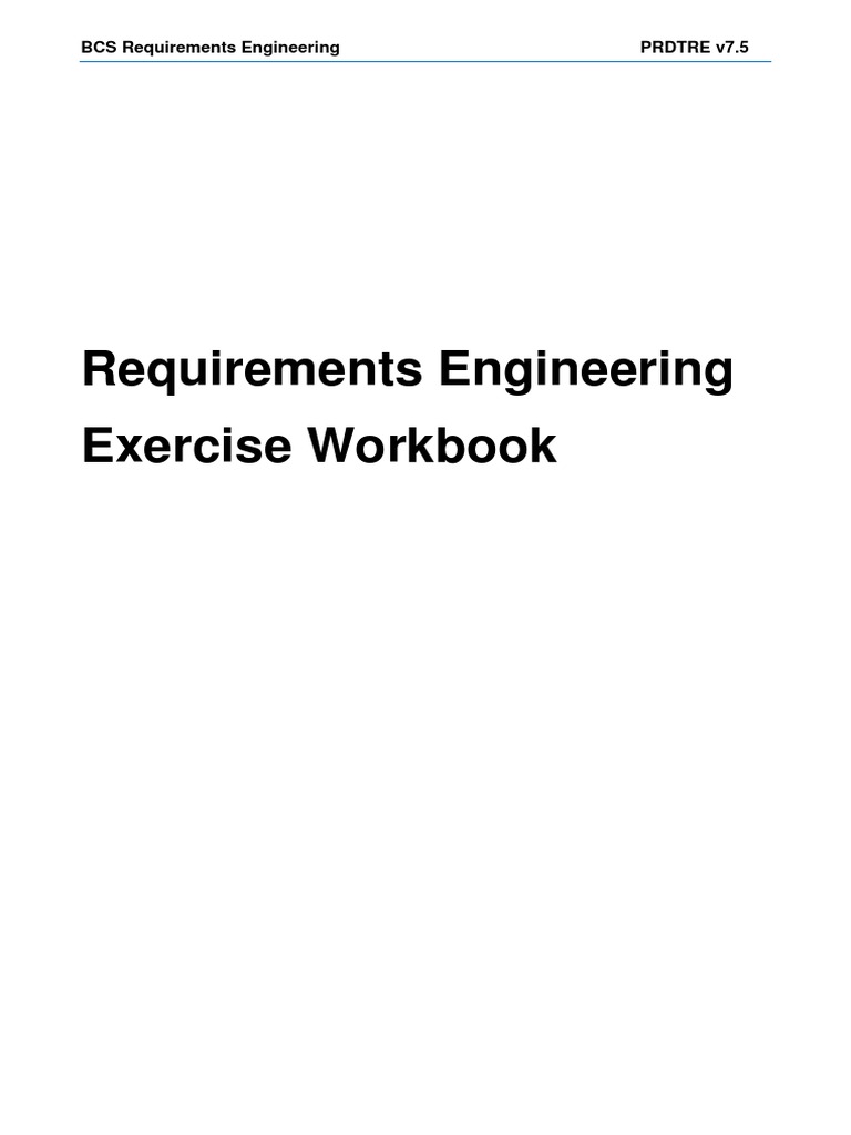 BCS Requirements Engineering Workbook | PDF | Use Case | Medical ...