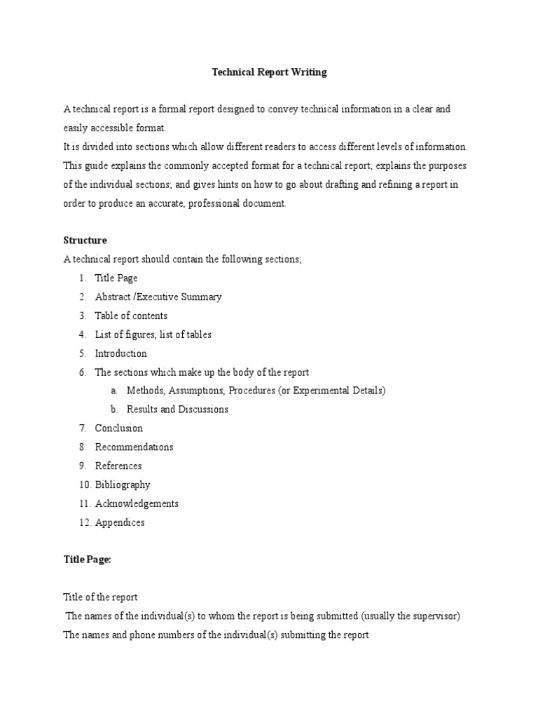 Technical Report Writing | Download Free PDF | Abstract (Summary ...