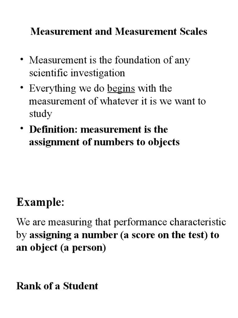 Measurement and Measurement Scales | PDF | Level Of Measurement ...