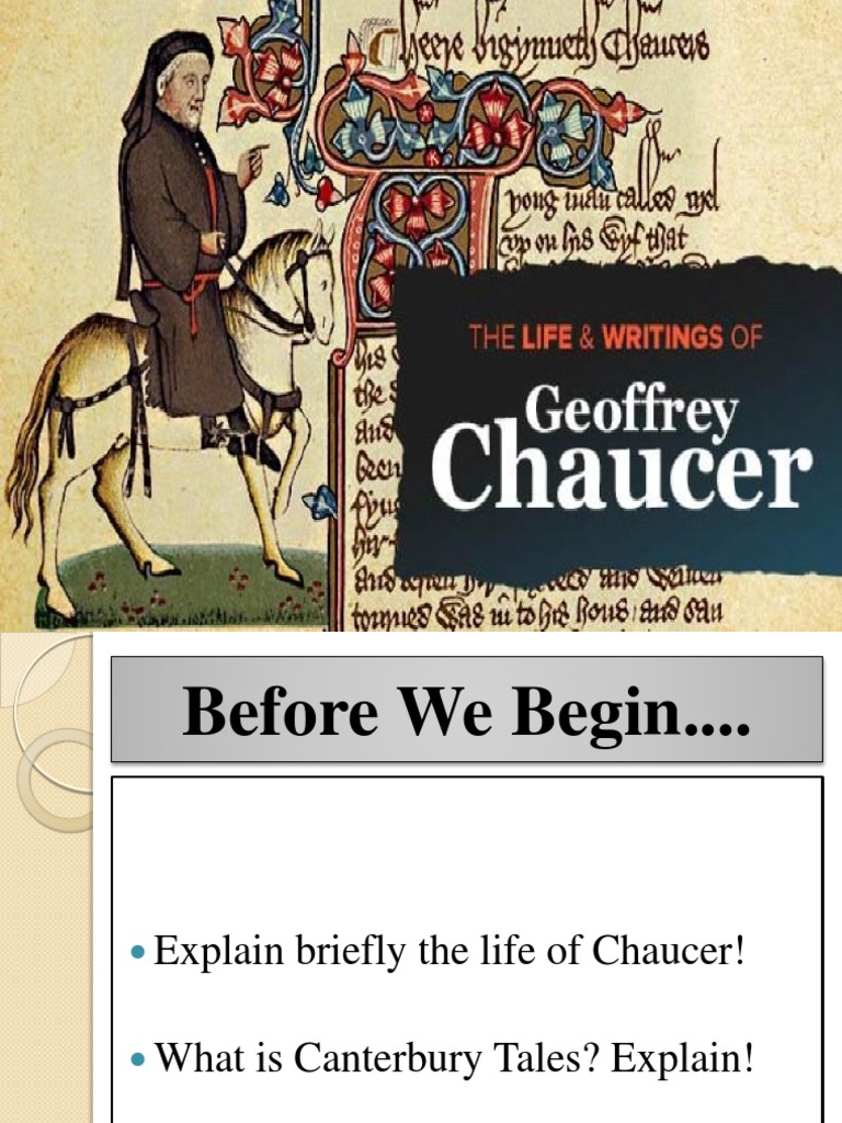 The Age of Chaucer | PDF | Geoffrey Chaucer | The Canterbury Tales