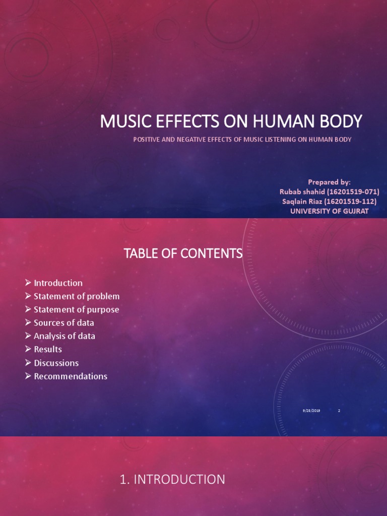 Effects of Music on Human Body | PDF | Observation | Social Media