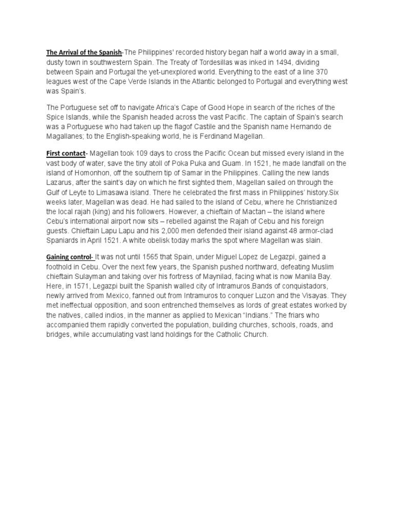 First Contact-: The Arrival of The Spanish | PDF