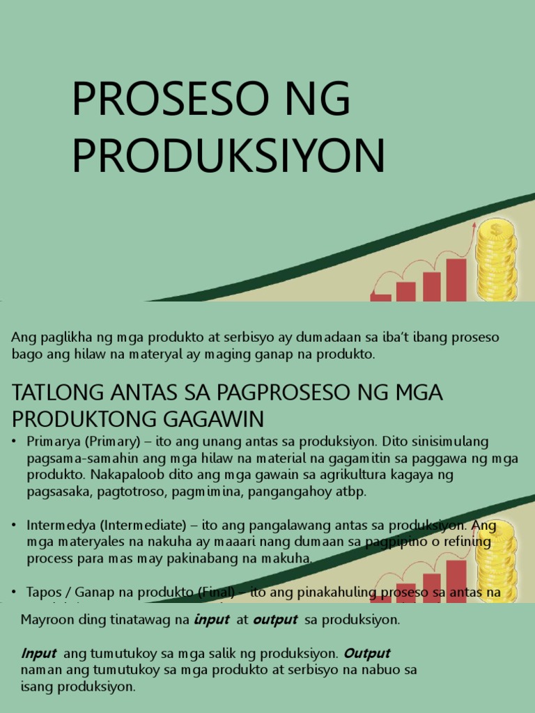 Proseso NG Produksiyon - Ekonomiks | PDF