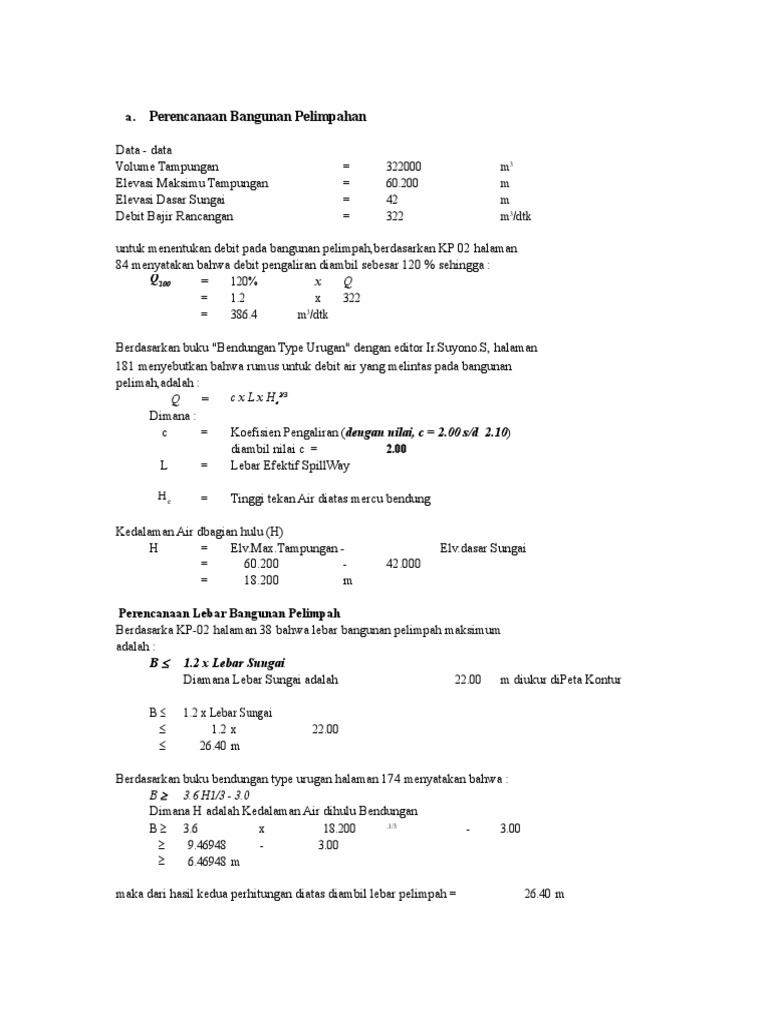 Perencanaan Bendungan.1 | PDF