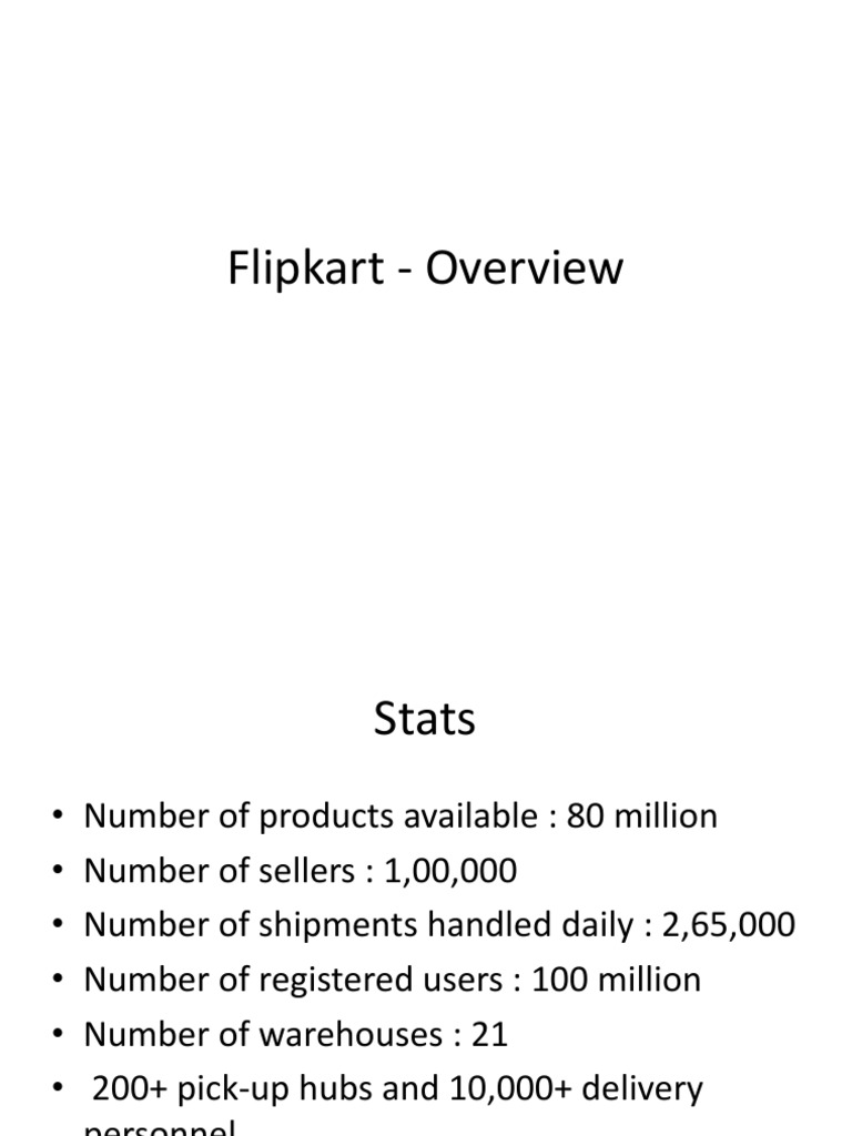 Flipkart Overview: Market Stats & Analysis | PDF