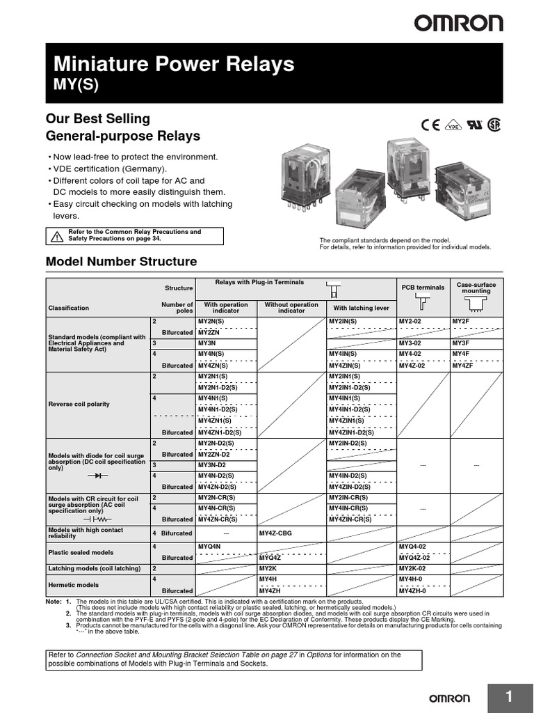 Relay Omron 48VDC | PDF | Relay | Alternating Current