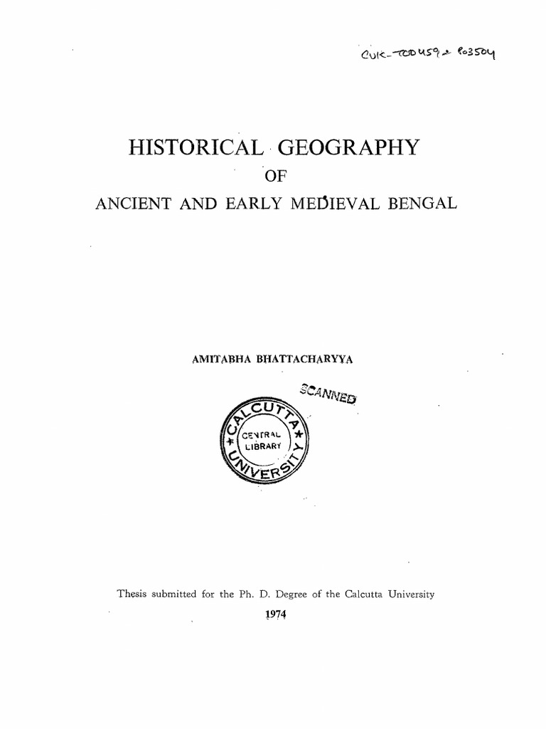 Historical Geography: OF Ancient and Early Medieval Bengal | PDF