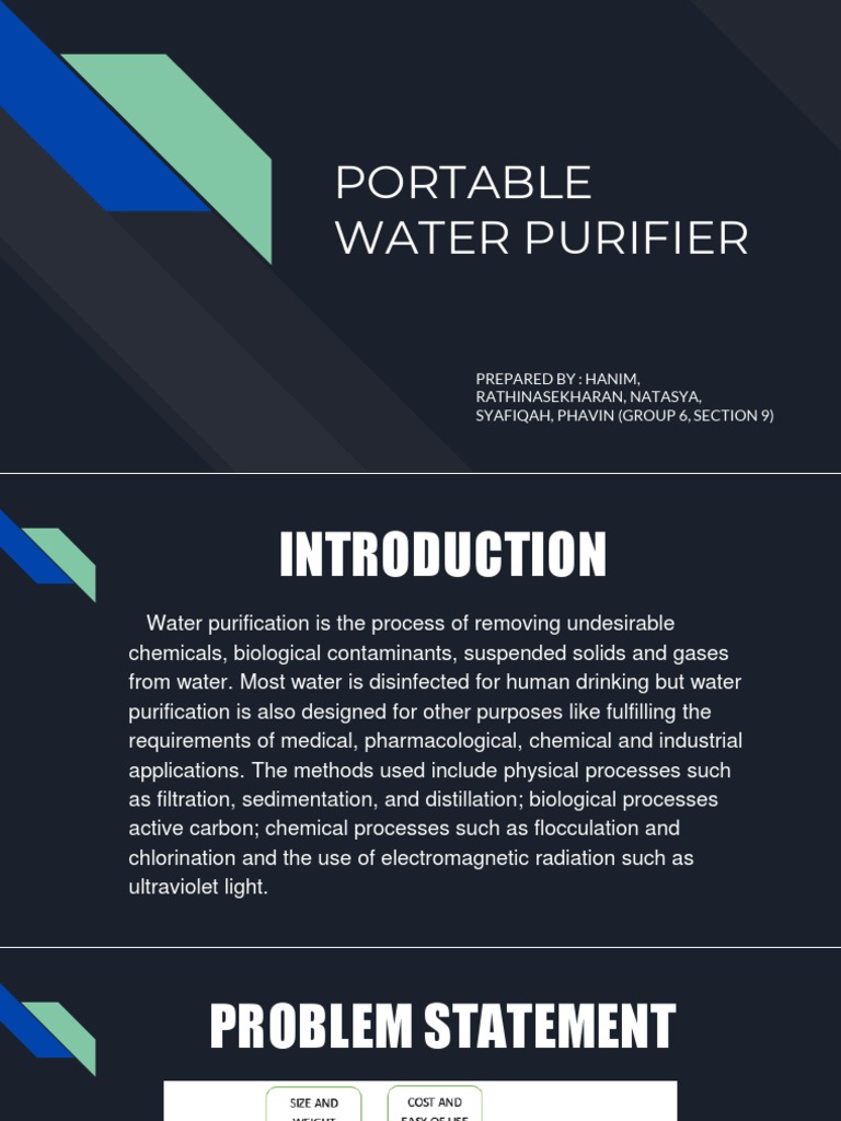 Portable Water Purifier | PDF