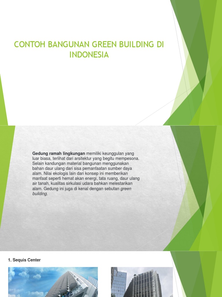 Contoh Bangunan Green Building Di Indonesia | PDF