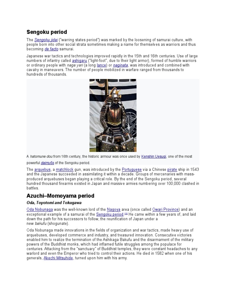 Sengoku Period: Sengoku Jidai de Facto | PDF | Samurai | Feudal Japan