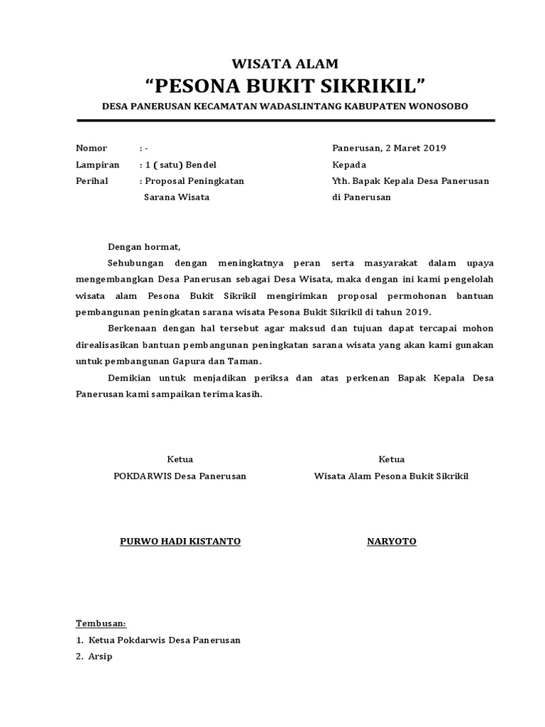 Proposal Wisata Alam | PDF