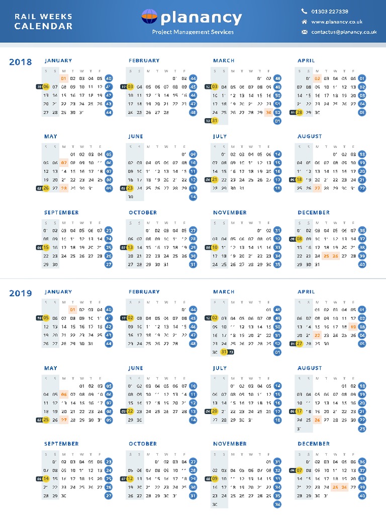 Rail Week Calendar 2019 | PDF