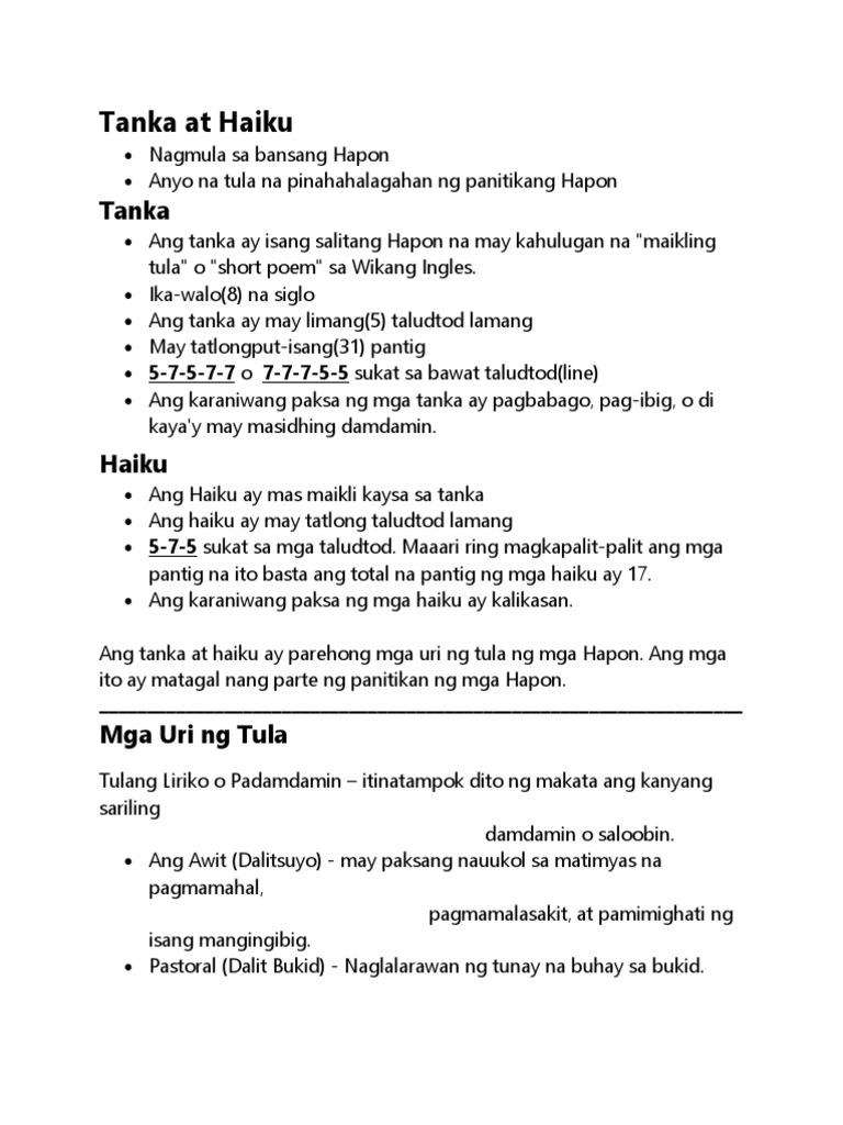 Tanka at Haiku | PDF