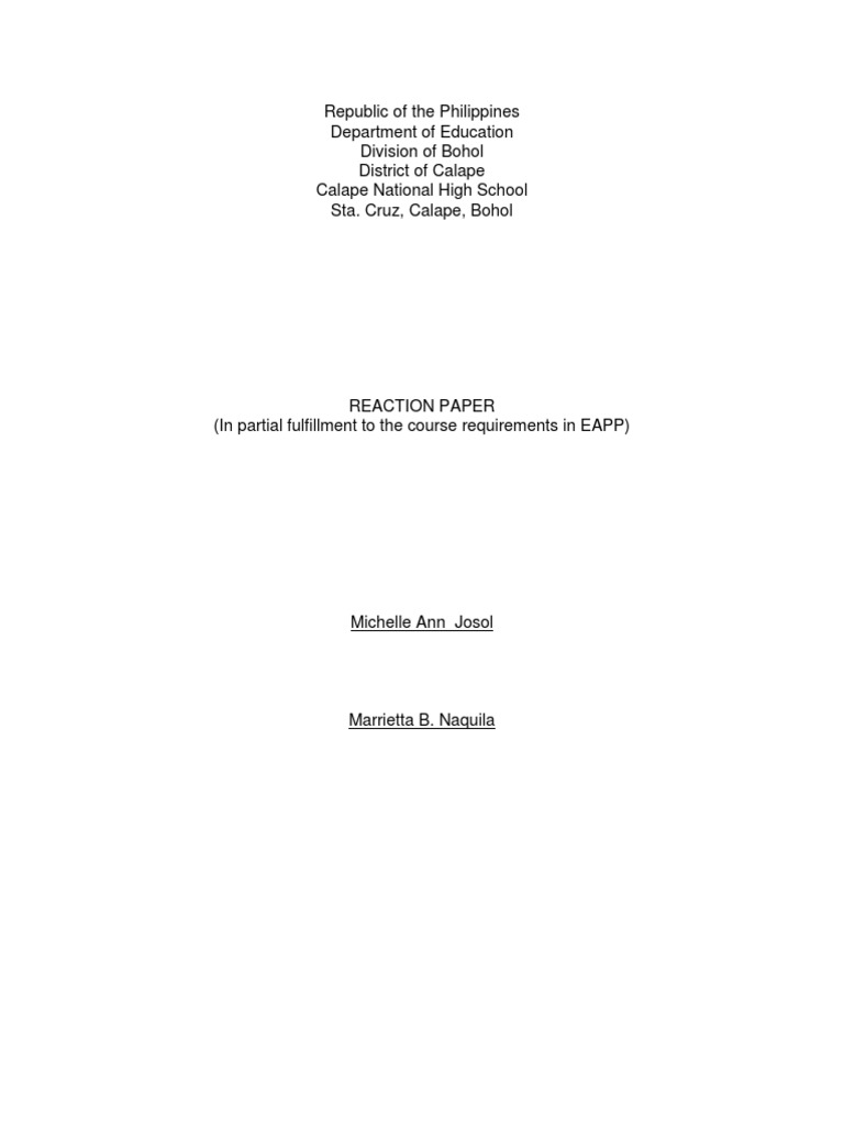 EAPP Cover Page | PDF | Education Policy | Philippines