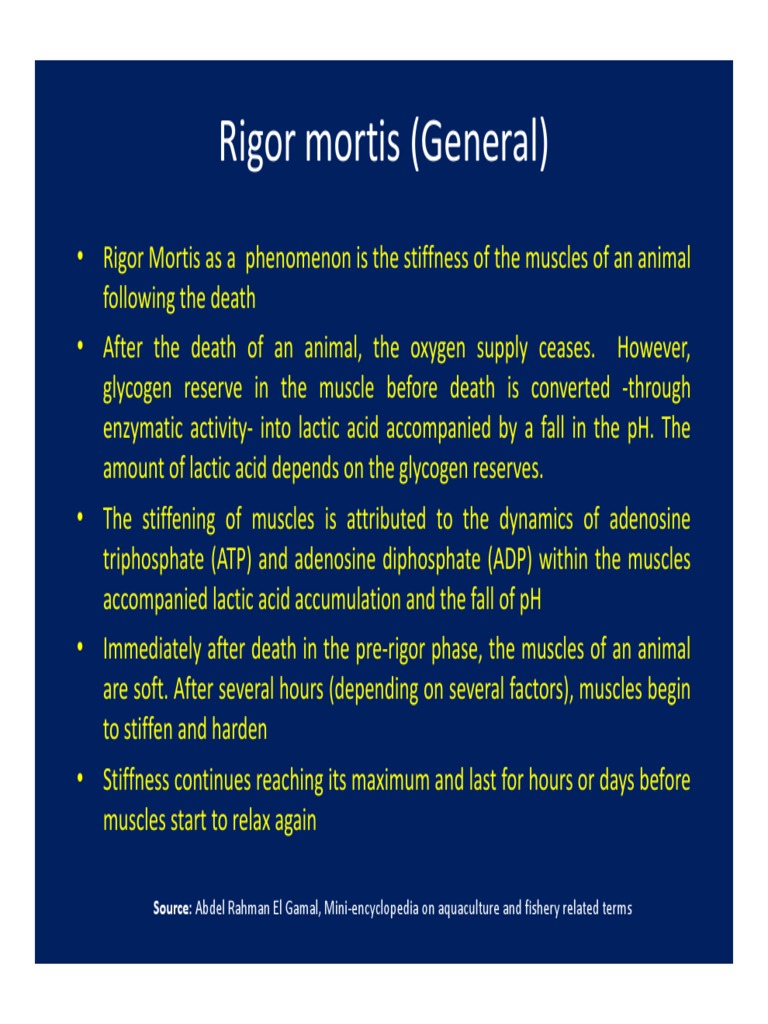 Rigor Mortis in Fish | PDF | Nature