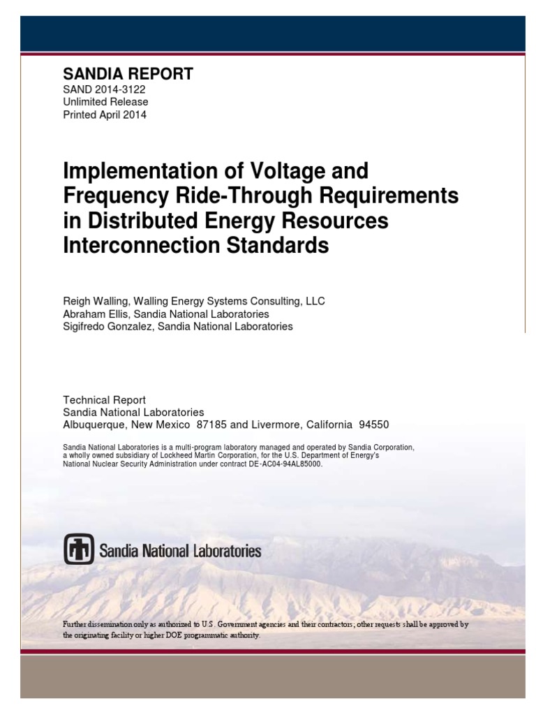 Voltage and Frequency Ride Through | PDF | Electrical Grid | Electric ...