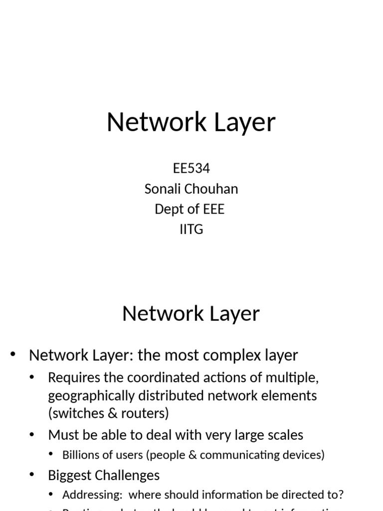 EE534 Network Layer Routing PDF | PDF | Routing | Computer Network