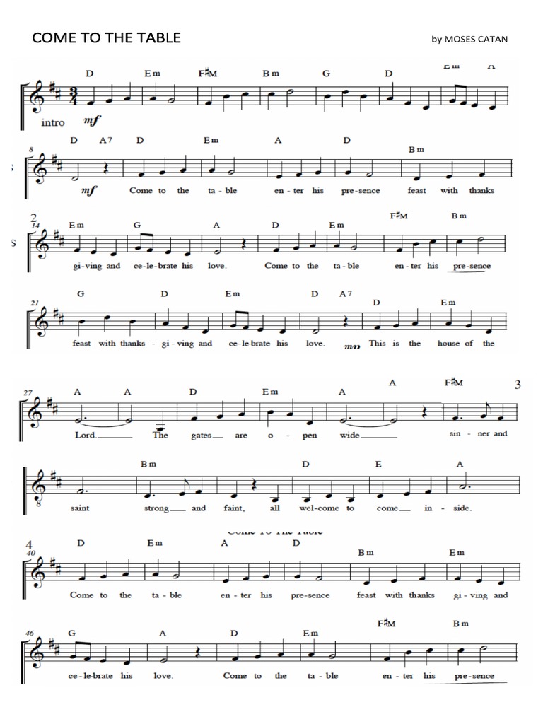 Come To The Table PDF | PDF