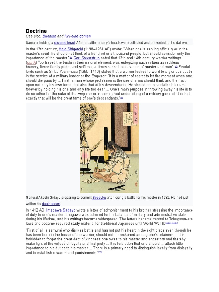 A Warrior's Duty: Documents Detailing the Samurai Code of Conduct and ...