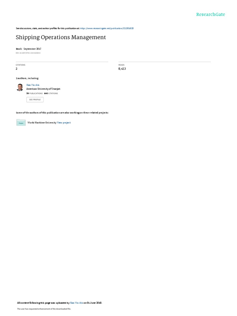 Shipping Operations Management: September 2017 | PDF | Operations ...