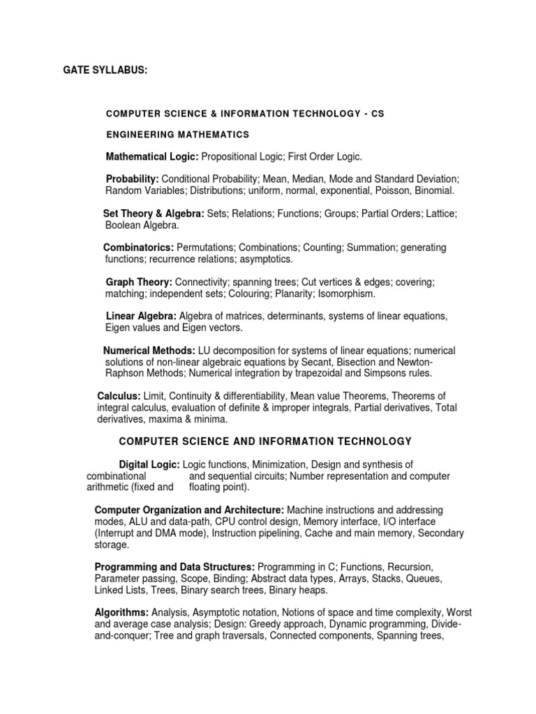 Com Puter Science & Inform Ation Technology - Cs Engineering M Athem at ...