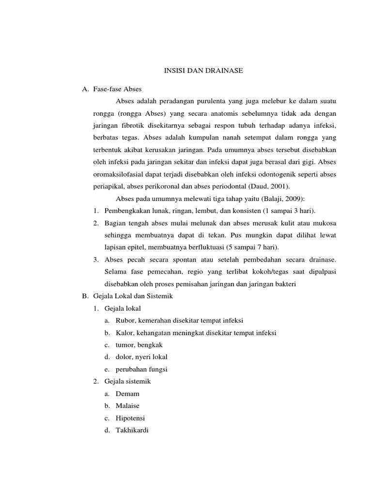 Insisi Dan Drainase | PDF