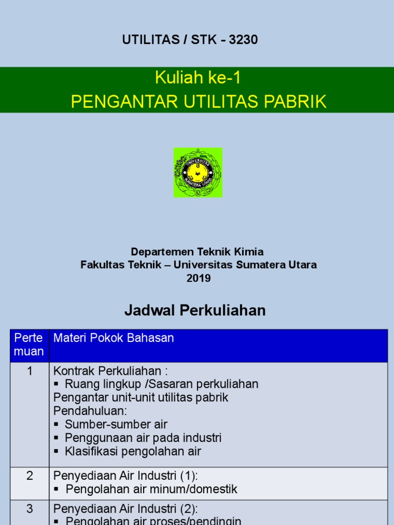 1 Kuliah Utilitas | PDF