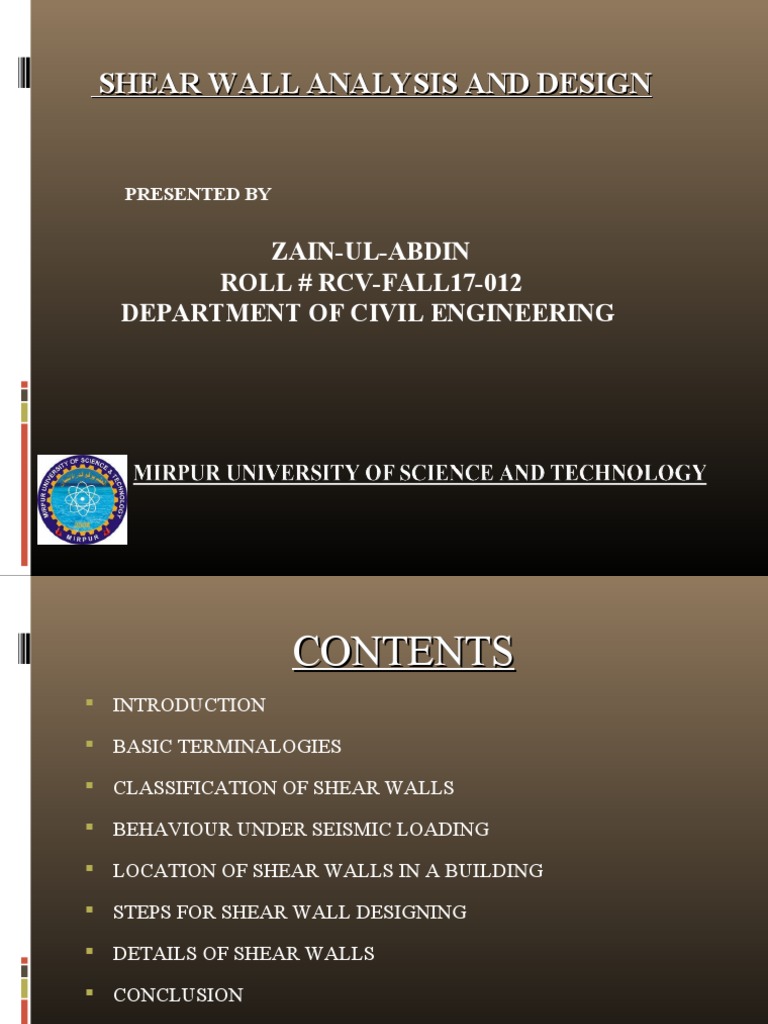 Shear Wall Analysis and Design | PDF | Beam (Structure) | Civil Engineering