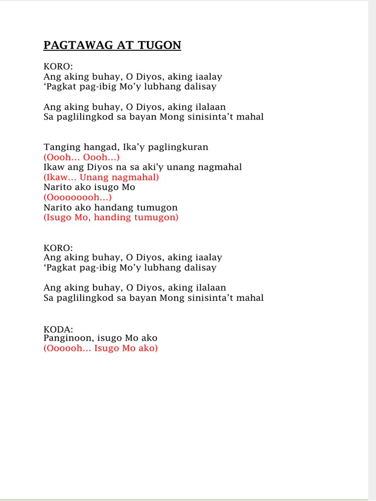 Pagtawag at Tugon | PDF