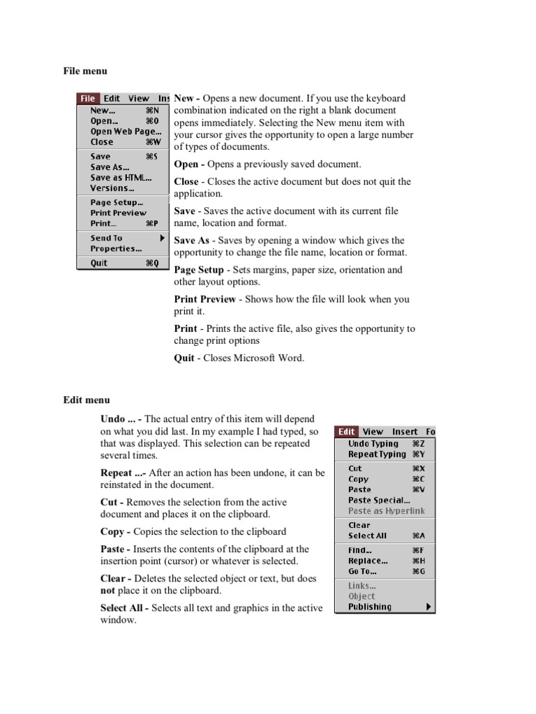 Ms Word Menu Options | Microsoft Word | Hyperlink