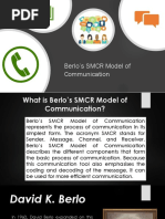 David Berlo (1960) SMCR Model of Communication | PDF | Communication ...