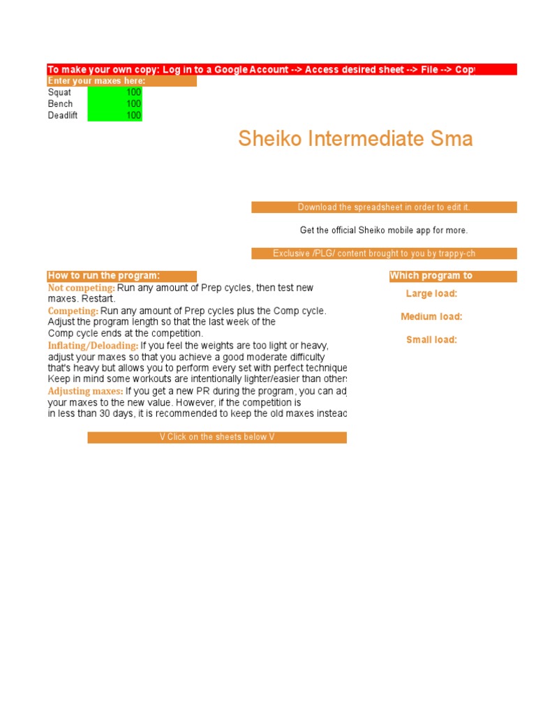 Sheiko Powerlifting Program Guide | PDF | Individual Sports | Sports